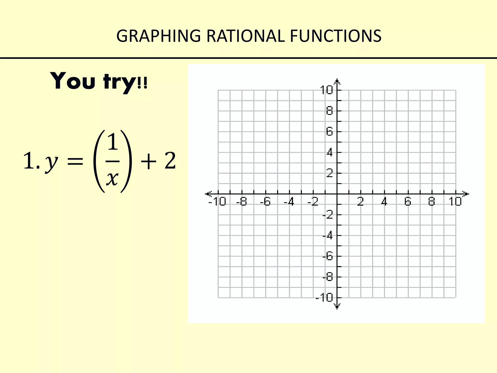 Graphing Rational Functions Pptx