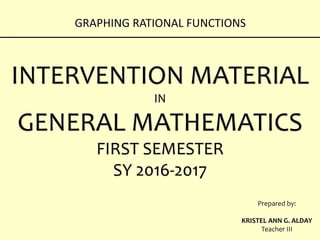 Graphing rational functions | PPTX