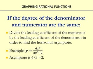 Graphing rational functions | PPTX