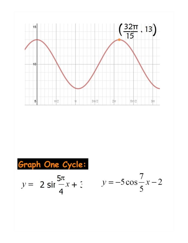 Graphing sine and cosine functions | PDF | Physics | Science