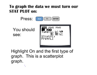 Graphing tables on the calculator | PPT | Free Download