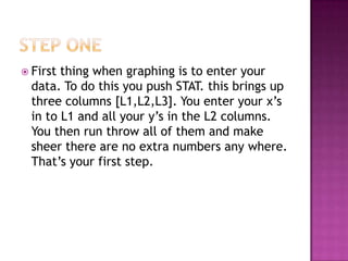 Graphing with calculator | PPTX
