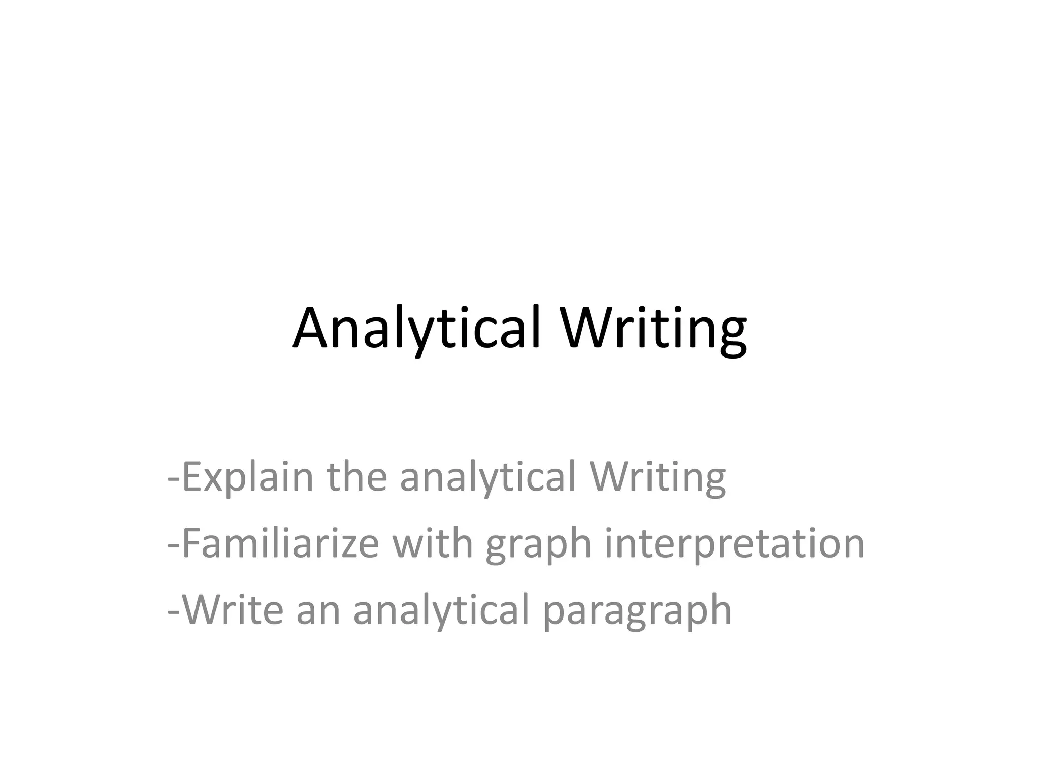 Analytical Writing - Bar graph | PPTX