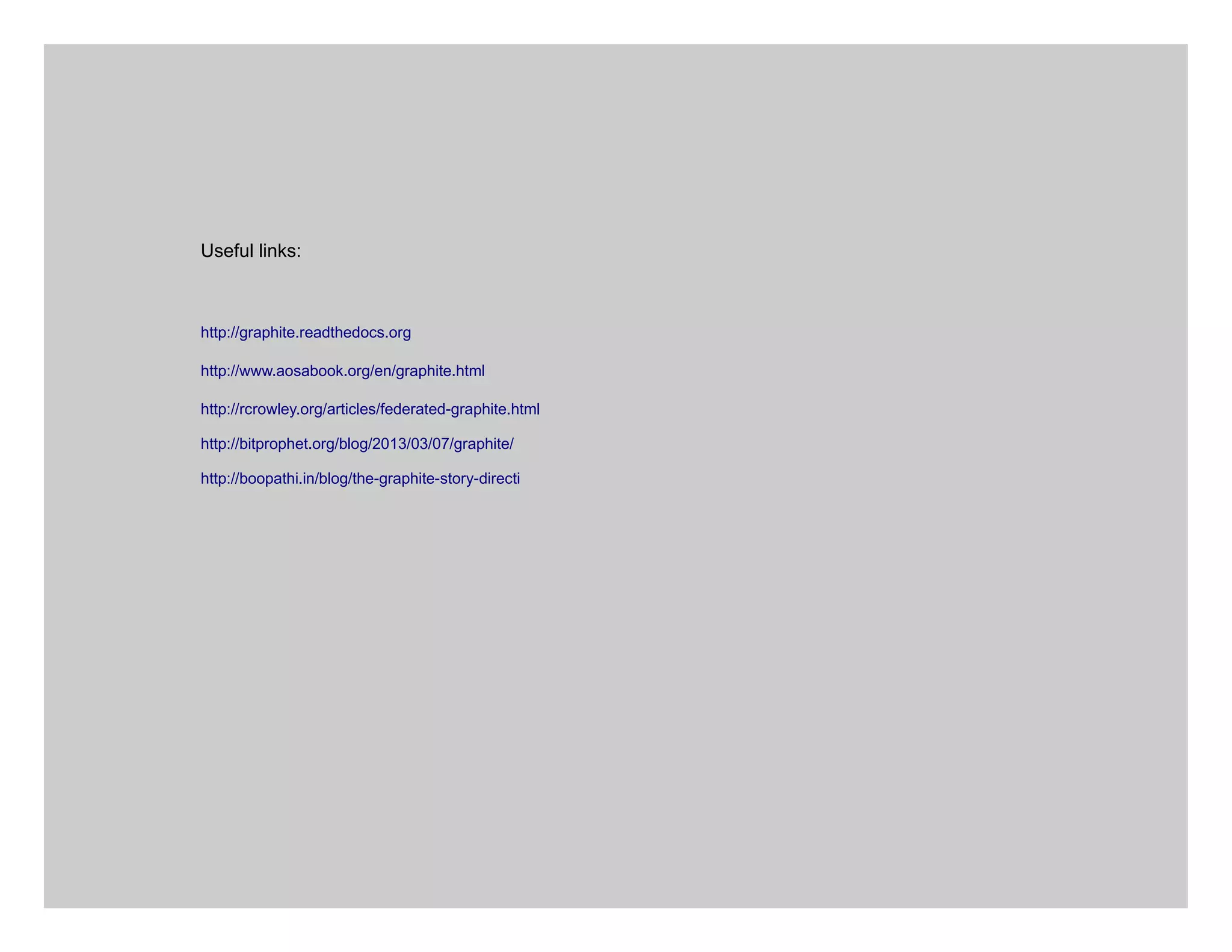 Graphite cluster setup blueprint | PDF