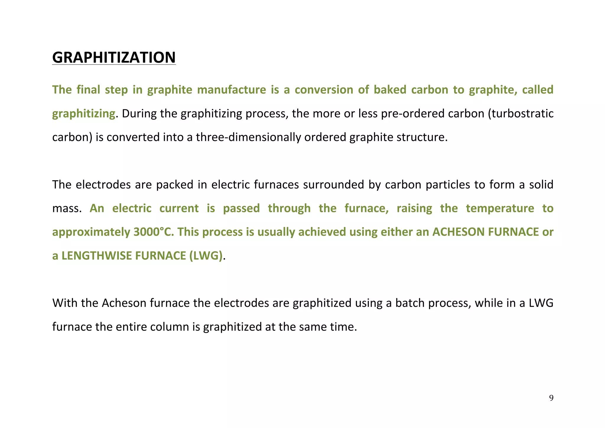 GRAPHITE ELECTRODES - Manufacturing Process (steel - steelmaking ...
