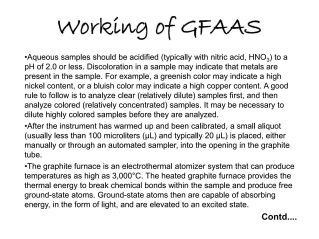 Graphite furnace atomic absorption spectroscopy | PPTX