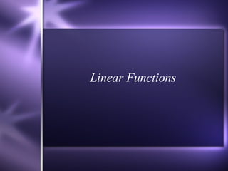 Graph Linear Functions | PPT
