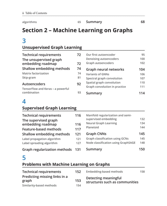 Graph machine learning table of content | PDF