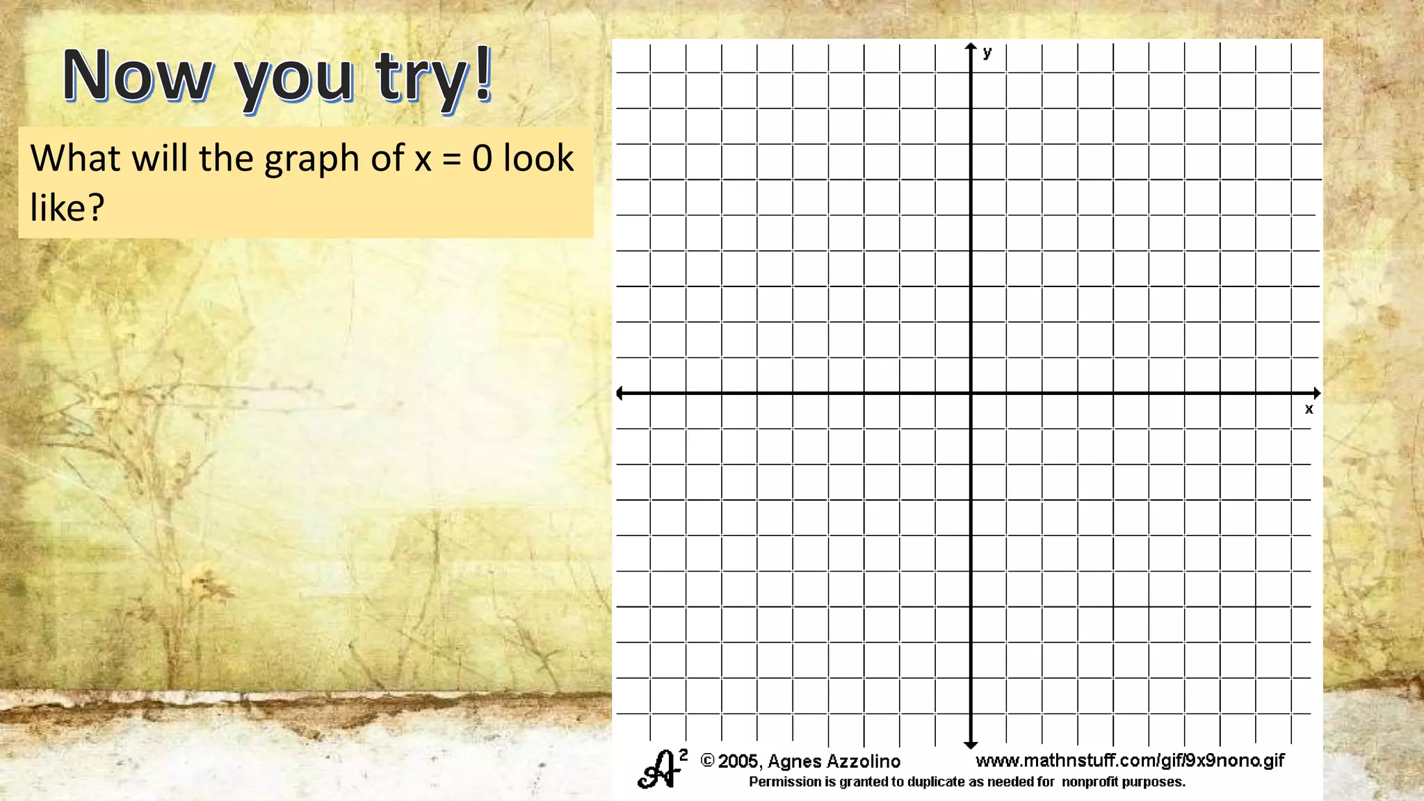 Graph of a linear equation vertical lines | PPTX