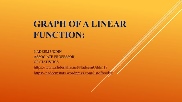 Graph of a linear function | PPTX | Physics | Science