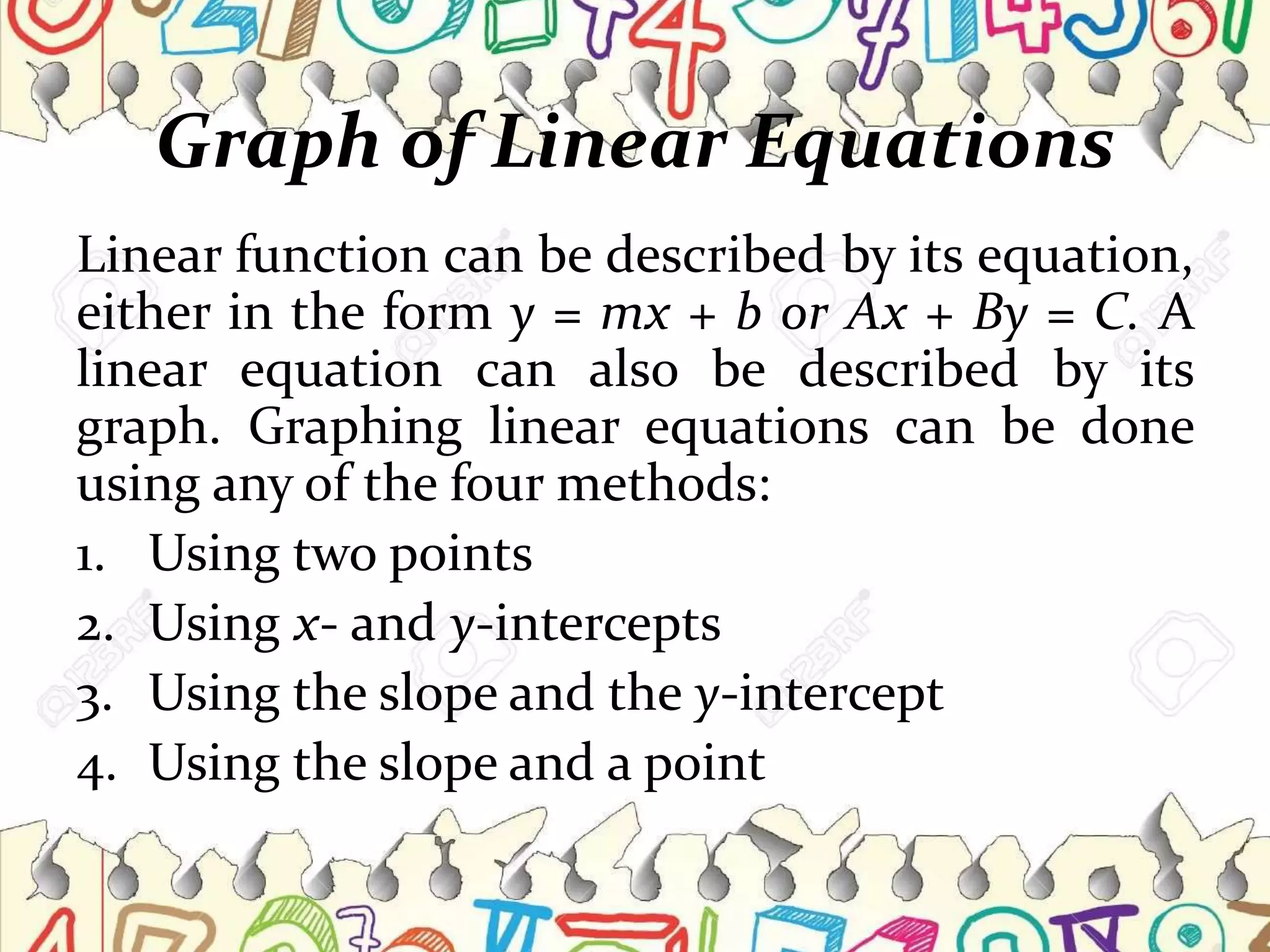 Graph of linear equations | PPTX