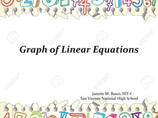 Graph of linear equations | PPTX