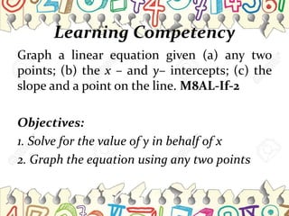 Graph of linear equations | PPTX