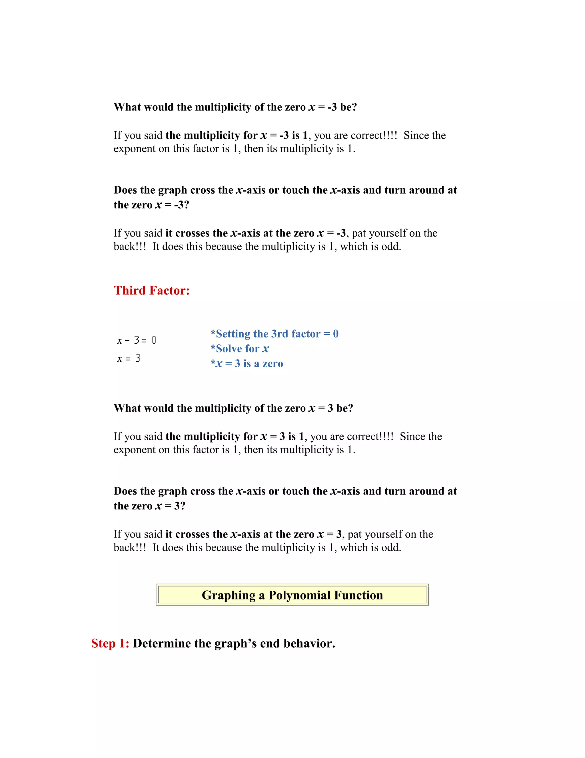 Graph of polynomial function | DOCX