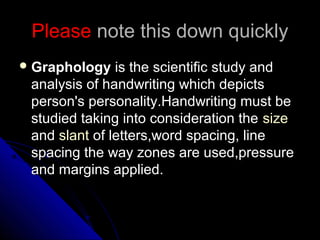 Graphological test | PPT