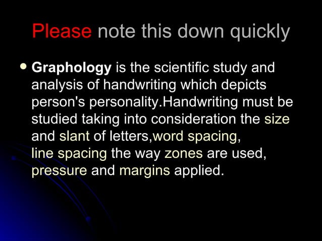 Graphological Test | PPT