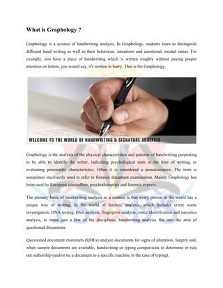 Learn Graphology, the Art of Handwriting Reading | PDF