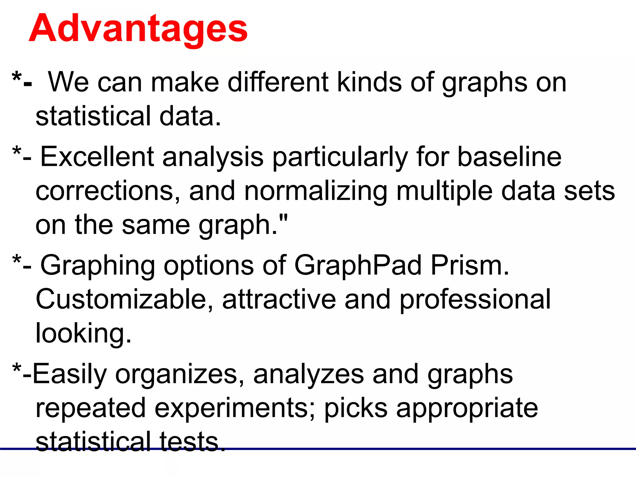Basics Of Graphpad Prism Ppt Graphics Software Computer Software