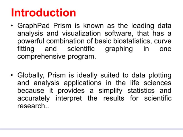 Basics of Graphpad prism | PPT | Graphics Software | Computer Software and Applications