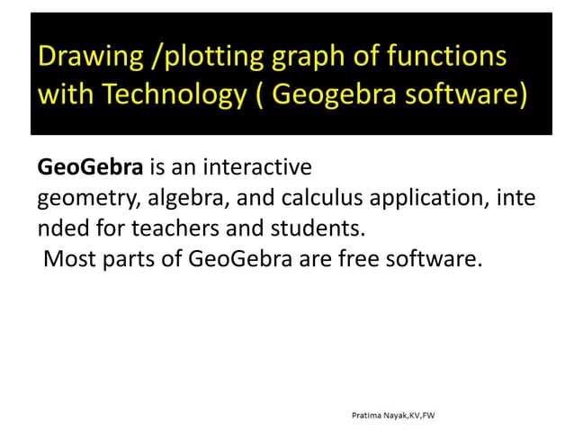 Graph plotting using GeoGebra | PPT