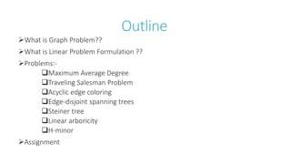 Graph problem & lp formulation | PPTX | Civil Engineering Industry ...
