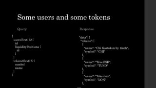 Graph protocol for accessing information about blockchains and d apps | PPTX