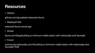 Architecting a Fullstack Jamstack Application with FaunaDB, RedwoodJS ...