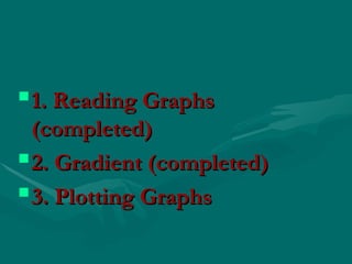 Graphs with details on how to plot and interpret the values | PPT