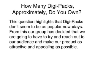 Graphs and analysis for digi pack research | PPT