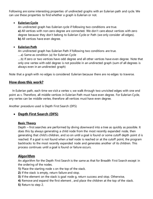 Graphs and eularian circuit & path with c++ program | PDF