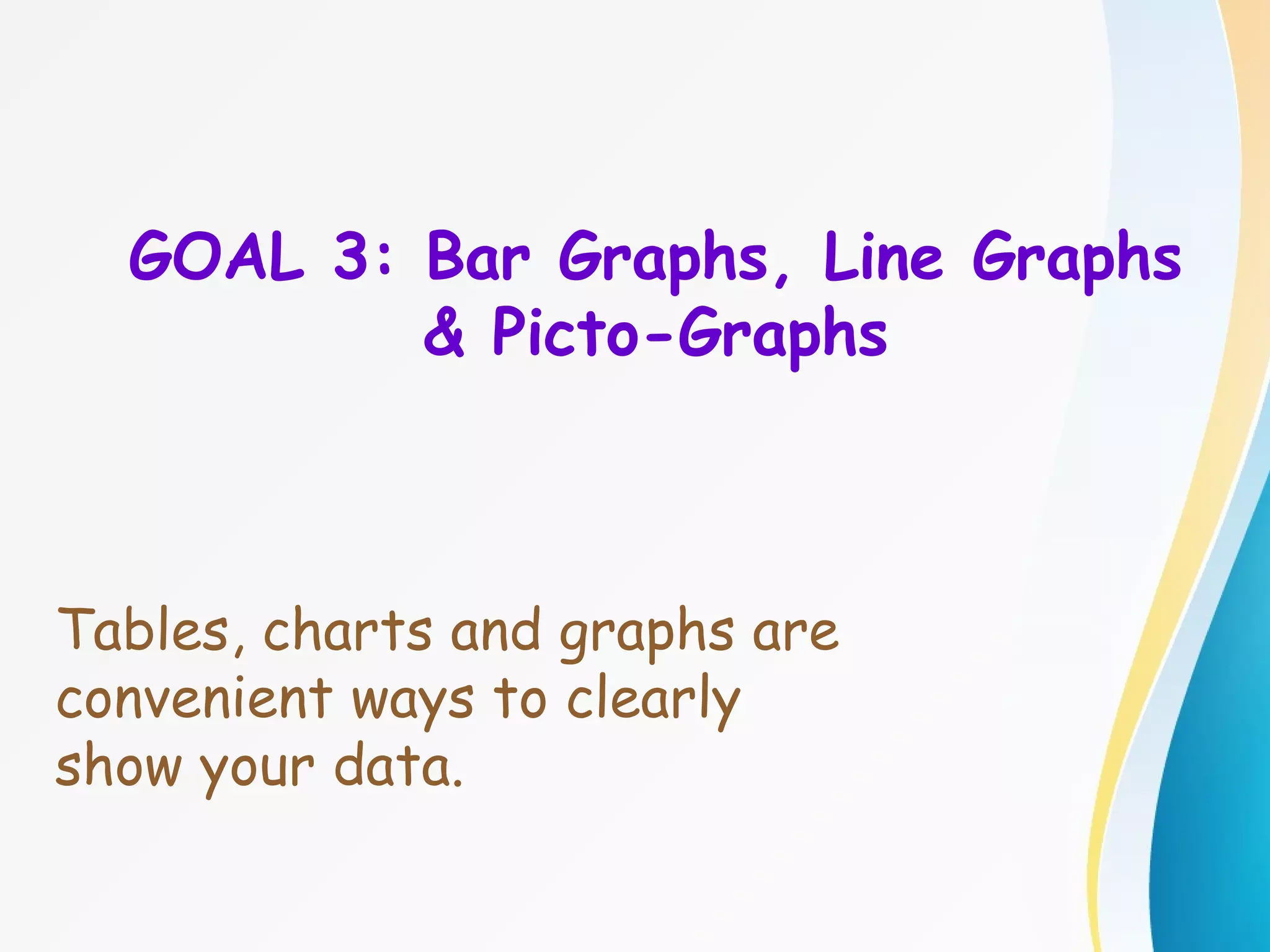 Graphs bar line & picto | PPT