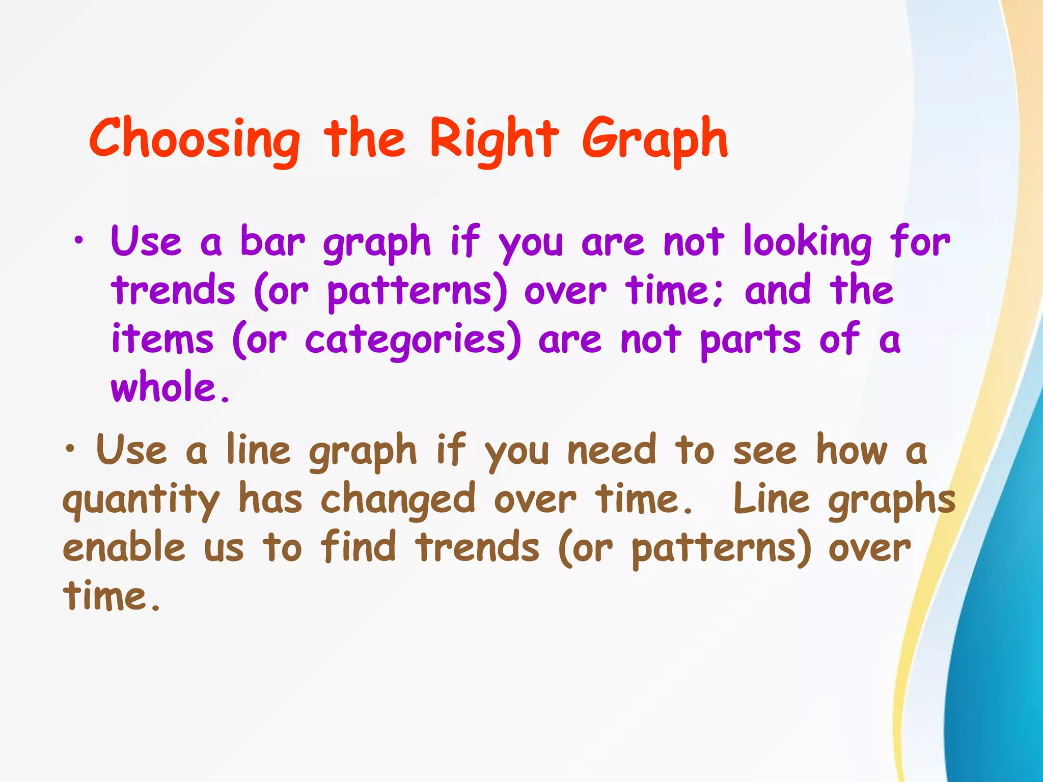 Graphs bar line & picto | PPT