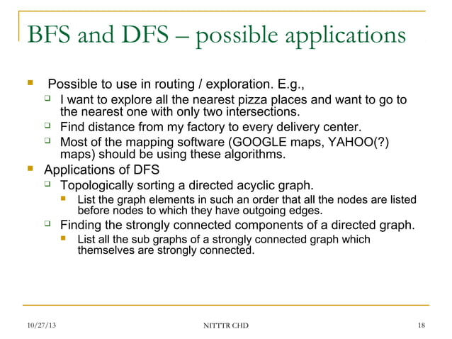 Graphs bfs dfs | PPT
