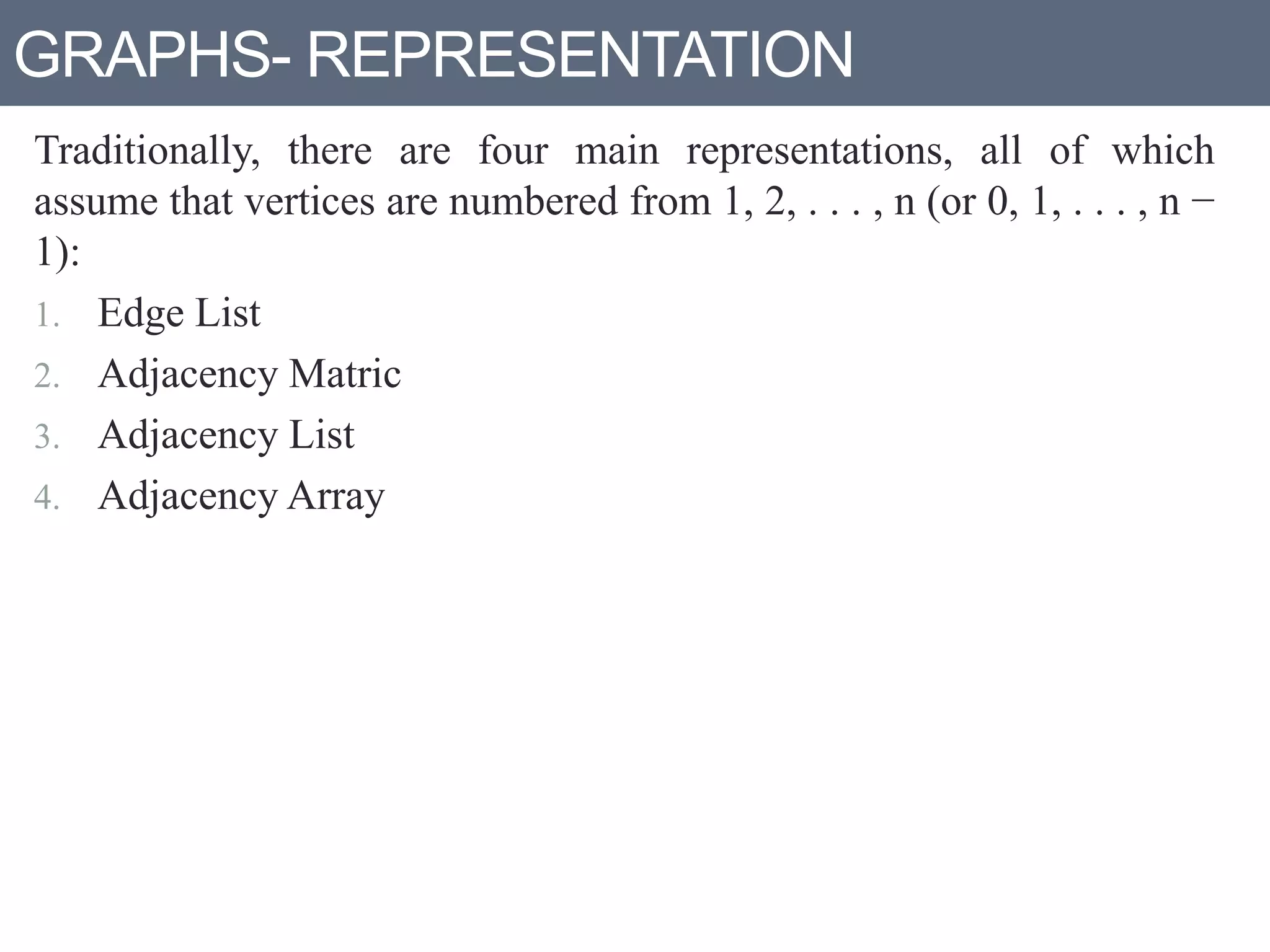 Graphs data structures | PPTX