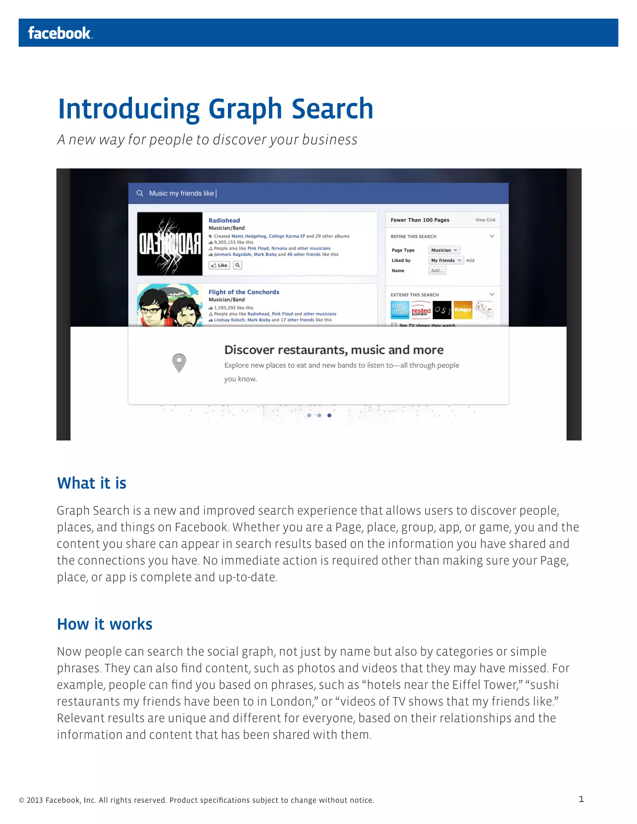 Facebook Graph Search | PDF | Search | Internet