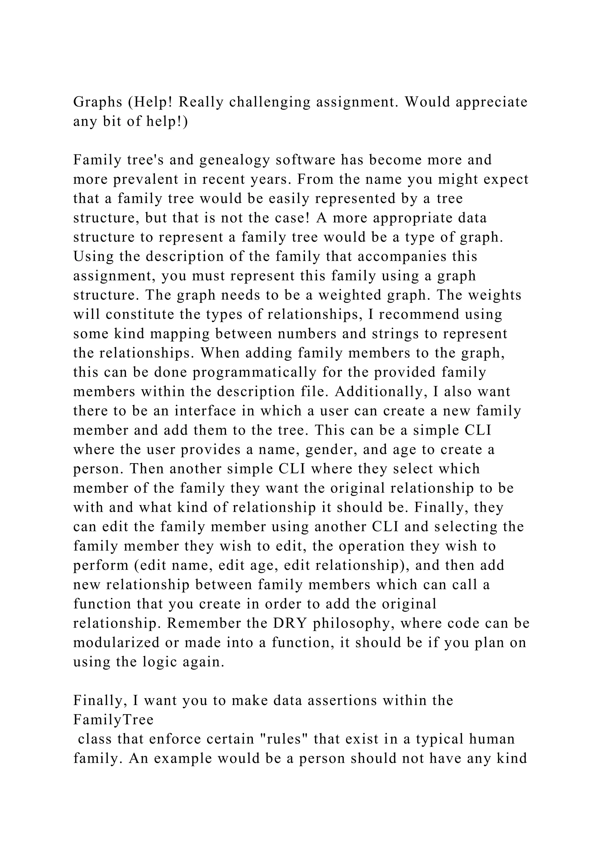 Graphs (Help! Really challenging assignment. Would appreciate any bi.docx