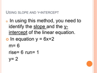 Graphs of linear equation | PPTX
