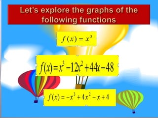 Graphs of polynomial functions | PPTX