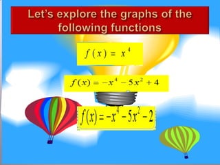Graphs of polynomial functions | PPTX