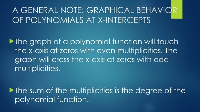 Polynomial Functions, ITS NATURE AND ITS Graphs | PPTX