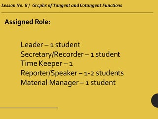 graphs of tangent and cotangent function | PPTX