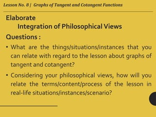 graphs of tangent and cotangent function | PPTX