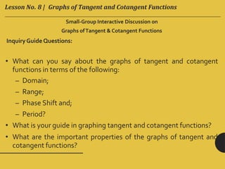 graphs of tangent and cotangent function | PPTX