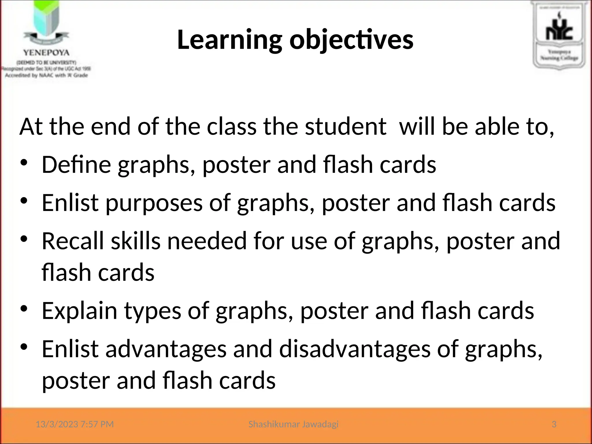 Graphs, posters and flash cards in Nursing Education.ppt