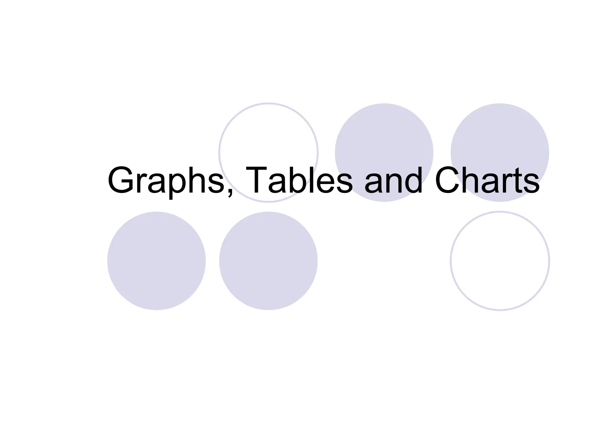 Graphs, Tables and Charts.ppt for learners | PPT