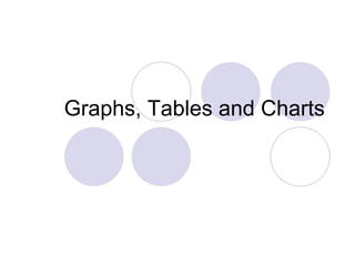 Graphs, Tables and Charts.ppt for learners | PPT
