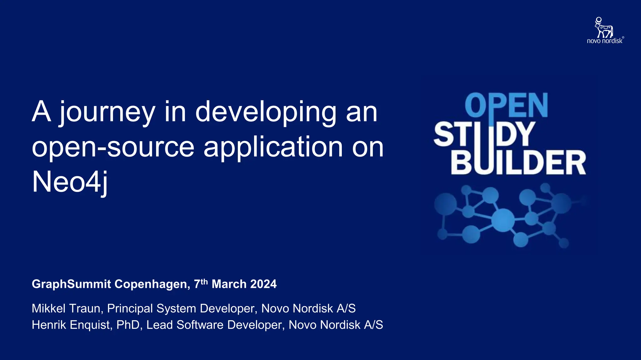 Novo Nordisk's journey in developing an open-source application on Neo4j | PPTX