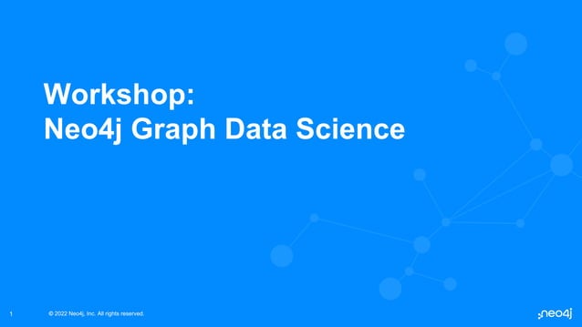 Workshop - Neo4j Graph Data Science | PDF