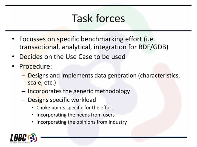 GRAPH-TA 2013 - RDF and Graph benchmarking - Jose Lluis Larriba Pey | PPT