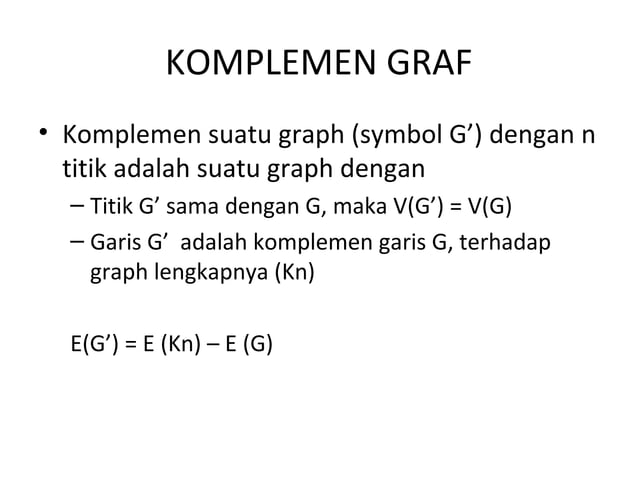 GRAPH TAK BERARAH | PPT